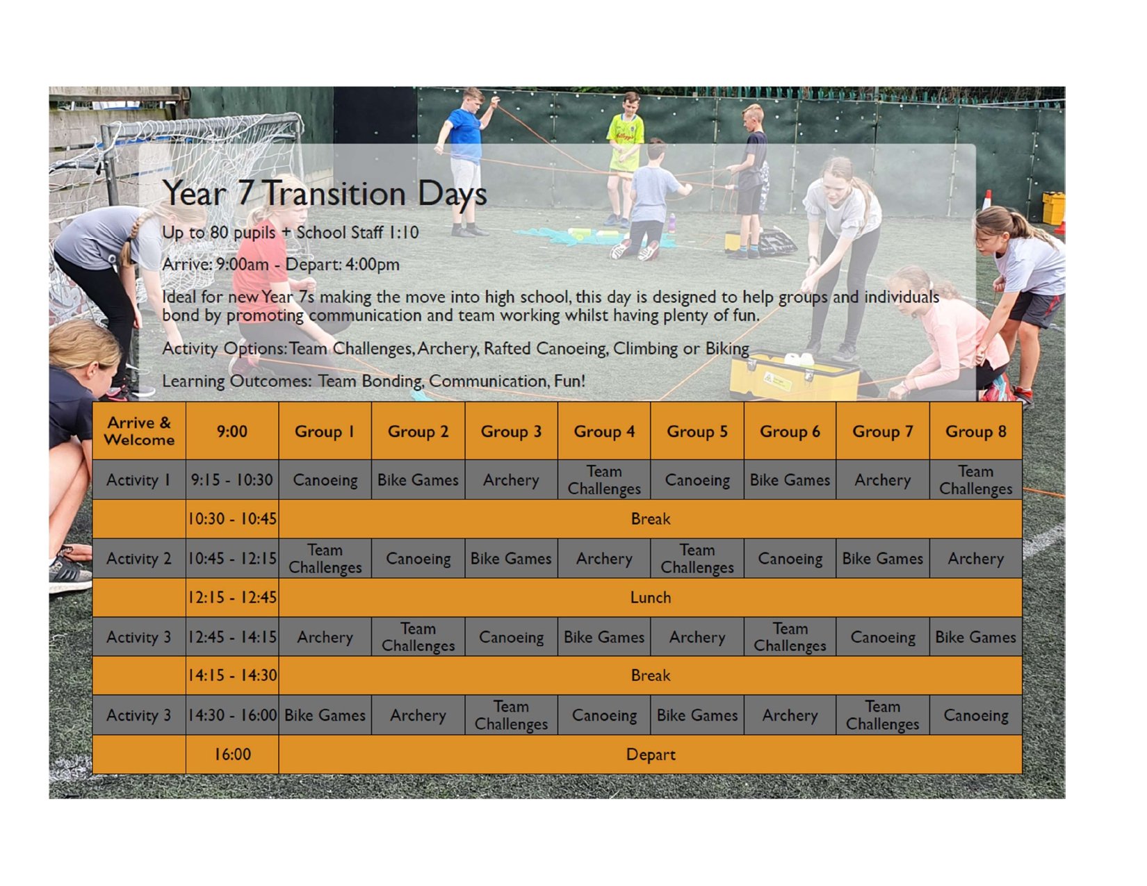 School Activity Days at VENTURE OUT / Venture Outdoors